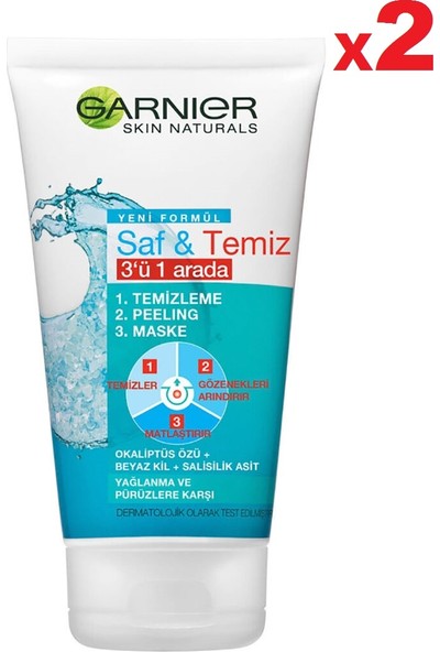Garnıer Saf ve Temiz 3'lü 1 Arada 150 ml (2'li)