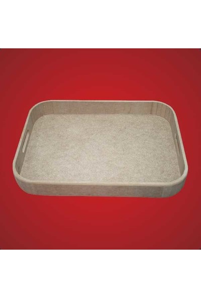 Artebella Ahşap Mdf Tepsi 45 x 34 x 6 cm