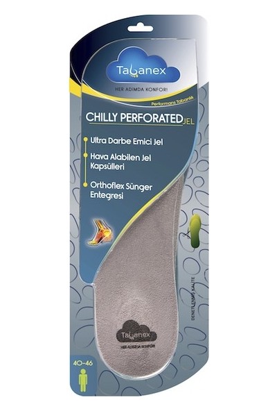 Tabanex Chilly Perforated Jel Tabanlık - Erkek 40-46