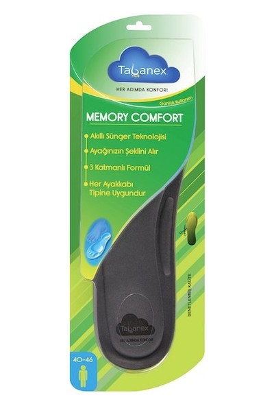 Tabanex Memory Comfort Tabanlık - Erkek 40-46 Tabanex Memory Comfort Tabanlık - Erkek 40-46