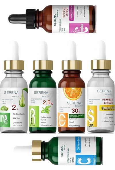 Serena Salonlara Özel 6 Adet Cilt Serum Seti Serena Salonlara Özel 6 Adet Cilt Serum Seti