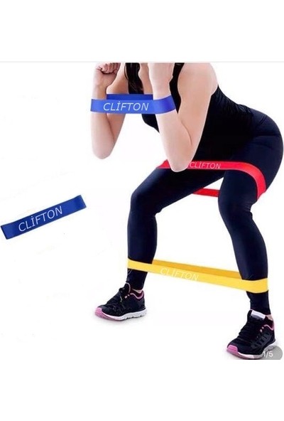 Clifton Latex Aerobik Band Pilates Yoga Fitness Squat Çalışma Lastiği Lacivert