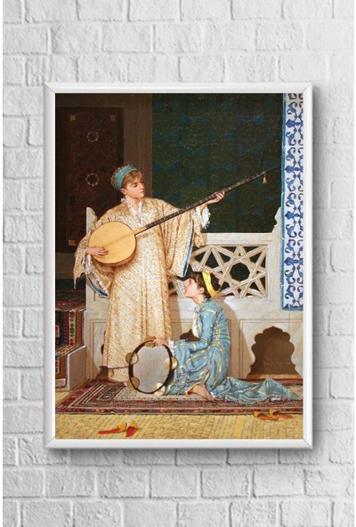 Giyense Dekoratif Beyaz Çerçeveli Duvar Tablosu