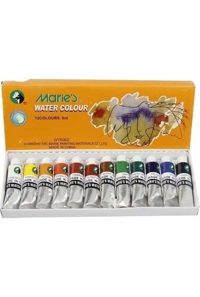 Maries Sulu Boya Water Color 9 ml 12'li Maries Sulu Boya Water Color 9 ml 12'li