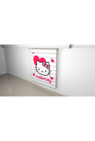 Tekstil Net Hello Kitty Temalı Baskılı Bebek Odası Zebra Perde Kd-515 Tekstil Net Hello Kitty Temalı Baskılı Bebek Odası Zebra Perde Kd-515