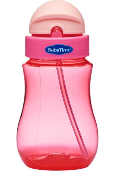 Babytime BT500 Renkli Pipetli Bardak - Pembe Babytime BT500 Renkli Pipetli Bardak - Pembe
