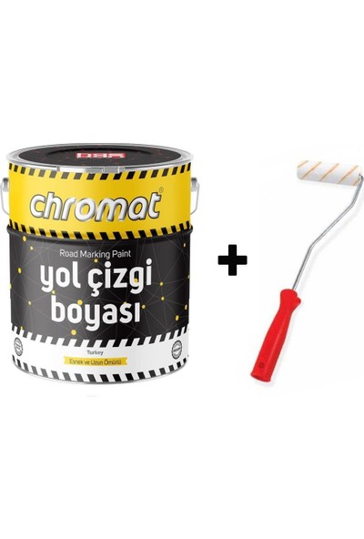 Haskan Sarı Yol Çizgi Asfalt Boyası 2 Lt + Rulo