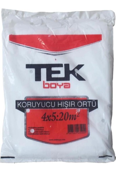 Tek Boya Koruyucu Hışır Eşya Örtüsü Boyacı Naylonu 4x5 Metre Tek Boya Koruyucu Hışır Eşya Örtüsü Boyacı Naylonu 4x5 Metre