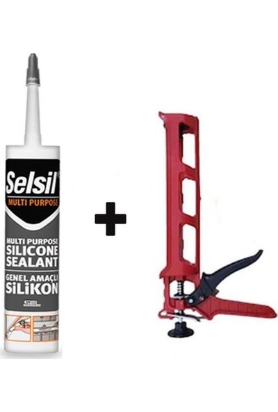 Selsil Genel Amaçlı Şeffaf Silikon 280 gr + Silikon Tabancası Selsil Genel Amaçlı Şeffaf Silikon 280 gr + Silikon Tabancası