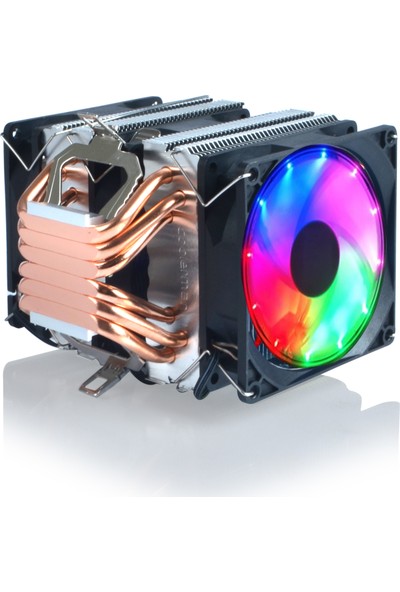 Snowman 6 Bakır Kanallı 3 Fanlı Rainbow X6 Cpu Fan Işlemci Soğutucu Snowman 6 Bakır Kanallı 3 Fanlı Rainbow X6 Cpu Fan Işlemci Soğutucu