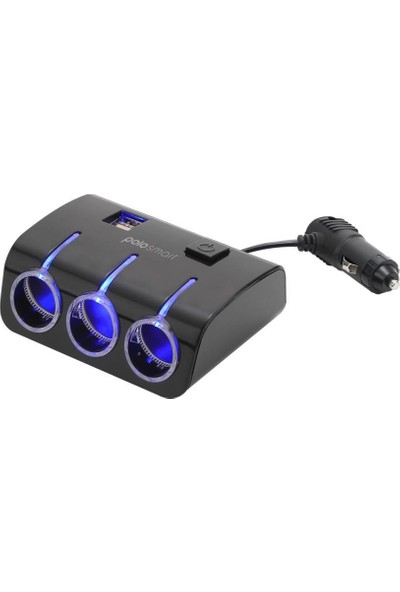 Polosmart PSM56 Triplex 3 Girişli Araç Çakmak Çoklayıcı Polosmart PSM56 Triplex 3 Girişli Araç Çakmak Çoklayıcı