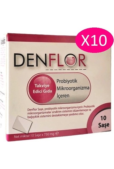 Denflor Probiyotik 10 Şase - 10 Kutu