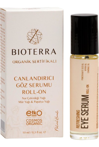 Bioterra Organik Canlandırıcı Göz Serumu 10ML Roll-On