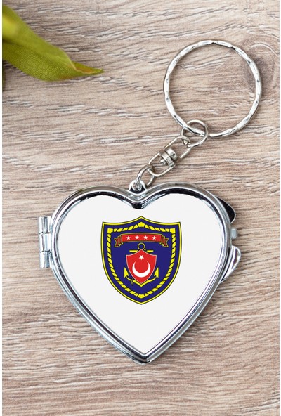 Hediye Dükkanı Deniz Kuvvetleri Kalp Makyaj Aynası ve Anahtarlık Hediye Dükkanı Deniz Kuvvetleri Kalp Makyaj Aynası ve Anahtarlık