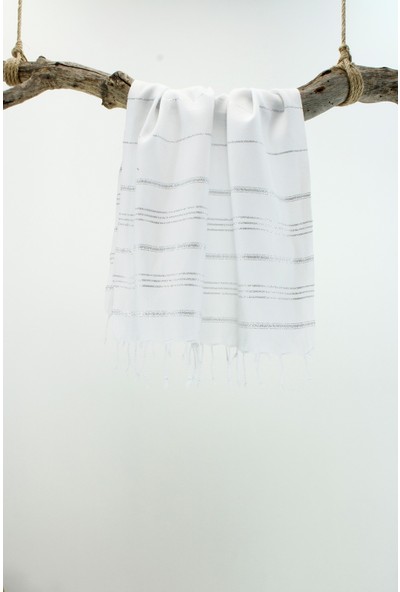 Bedinn Peşkir Peşteplaj Beyaz-Gümüş Bedinn Peşkir Peşteplaj Beyaz-Gümüş