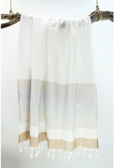 Bedinn Peştemal Stripe bej-beyaz-gri Bedinn Peştemal Stripe bej-beyaz-gri