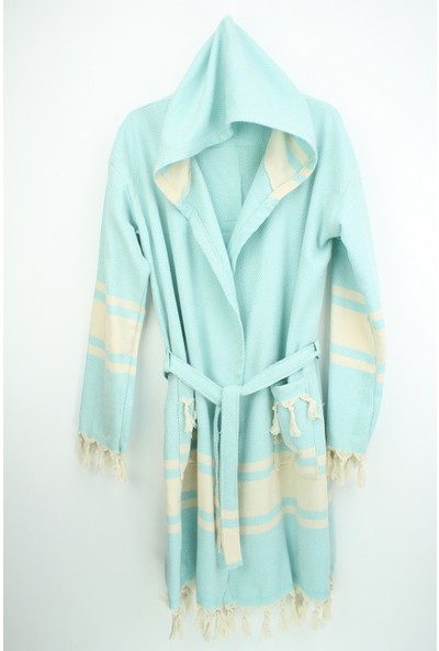Bedinn Peştemal Bornoz Diamond Çizgili Mind Yeşili