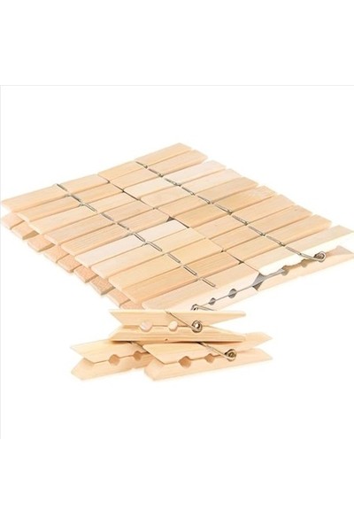 Altın Pazar Ahşap Çamaşır Mandalı 72 Adet