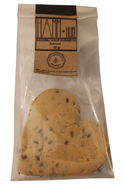 Hammhum Keto Bademli Kalp Kurabiye - 50 gr Hammhum Keto Bademli Kalp Kurabiye - 50 gr