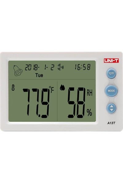 Unı-T A13T Dijital Saatli Sıcaklık ve Nem Ölçer Termometre