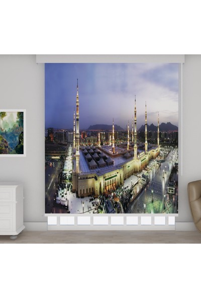 Tekstilnet Mekke ve Kabe-1 Temalı Baskılı Salon Stor Perde ST-081 Tekstilnet Mekke ve Kabe-1 Temalı Baskılı Salon Stor Perde ST-081