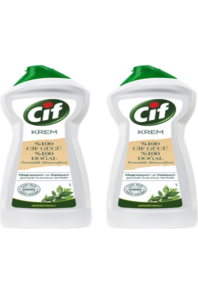 Cif Krem Temizleyici Amonyaklı 750 ml 2'li Cif Krem Temizleyici Amonyaklı 750 ml 2'li