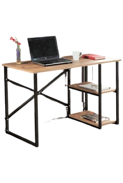 Noowa 2 Raflı Çalışma Masası-Ceviz 50x120 cm