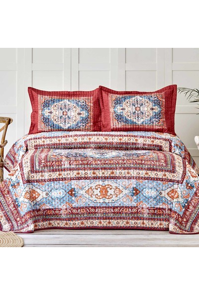 Karaca Home Rubi Kiremit Çift Kişilik Yatak Örtüsü Set