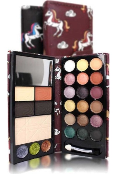 Cüzdan Far & Allık & Highlighter Aynalı