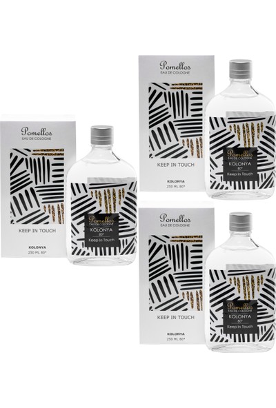 Pomellos Kolonya Keep In Touch 3 Adet (3X250 Ml, 80 Derece. Cam Şişe) Pomellos Kolonya Keep In Touch 3 Adet (3X250 Ml, 80 Derece. Cam Şişe)