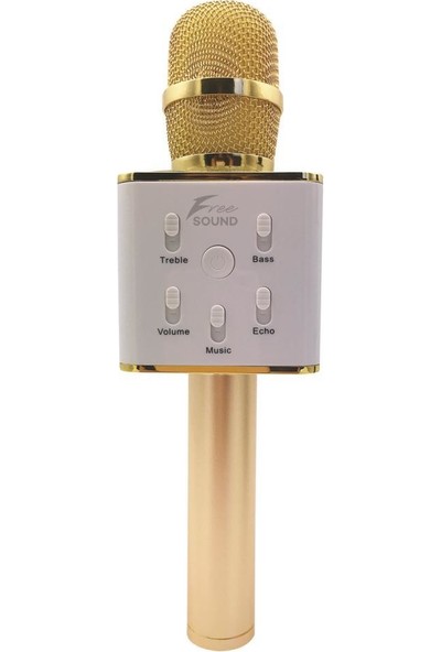 Freesound FS22 Gold Karaoke Mikrofon + Parti Topu Freesound FS22 Gold Karaoke Mikrofon + Parti Topu