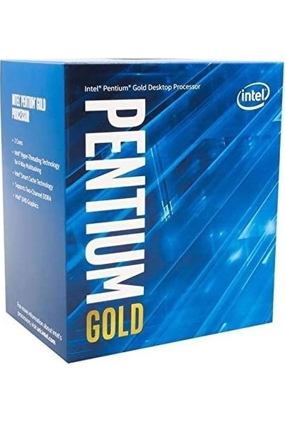 Intel Pentium Gold G6400 4.0GHz 1200 Pin 4MB Cache İşlemci Intel Pentium Gold G6400 4.0GHz 1200 Pin 4MB Cache İşlemci