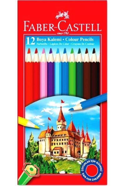 Faber-Castell Kuru Boya 12 Renk Karton Kutu