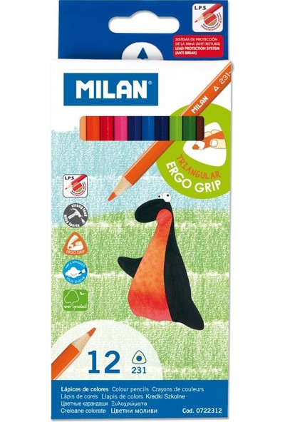 Milan Üçgen Kuru Boya 12 Renk