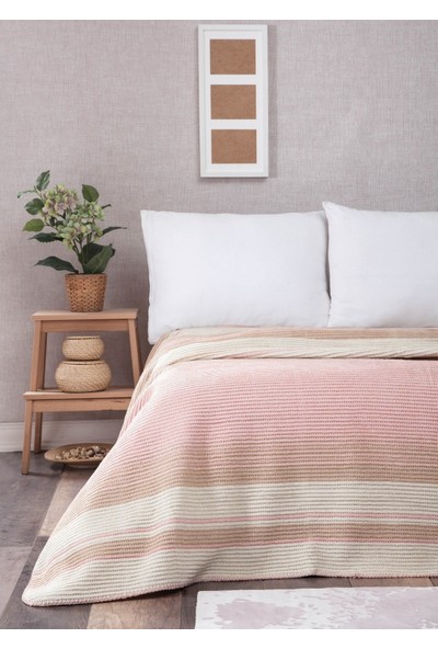 Misya Home Pamuklu Tek Kişilik Soft Battaniye Pembe Misya Home Pamuklu Tek Kişilik Soft Battaniye Pembe