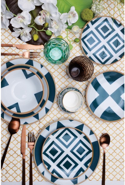 Porland Strappy Lebon 24 Parça Yemek Takımı