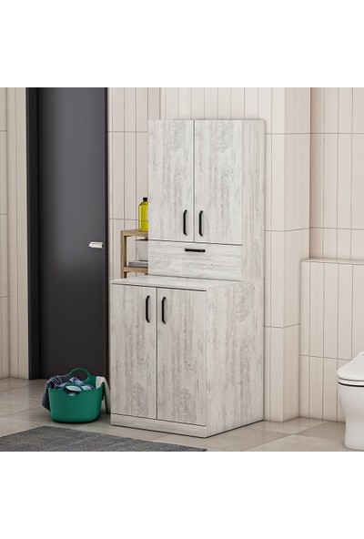 BMdekor Çamaşır Makinesi Dolabı Poyraz Cristal BMdekor Çamaşır Makinesi Dolabı Poyraz Cristal