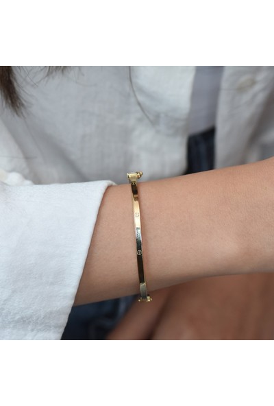 Goza Jewellery Goza Italy Slim S Bileklik