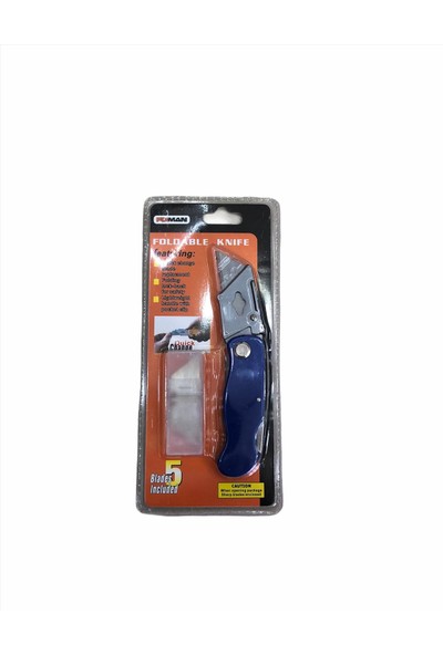Fixman Katlanır Maket Bıçağı 5 Bıçak Yedekli Fixman Katlanır Maket Bıçağı 5 Bıçak Yedekli