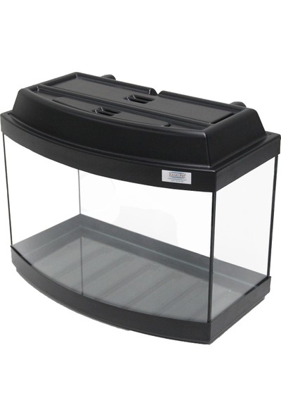 Kanki Pet Akvaryum Bombeli Siyah Tam Kapaklı