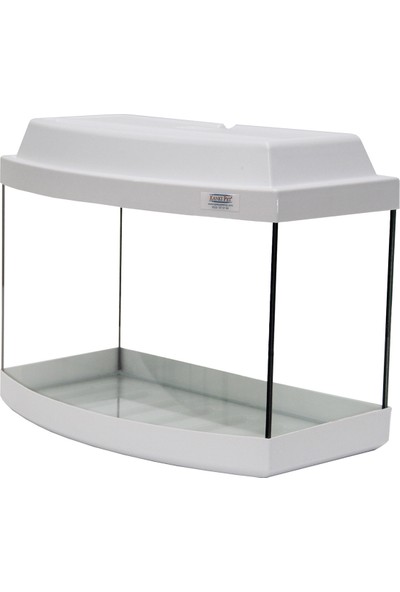 Kanki Pet Akvaryum 50 Cm Bombeli Beyaz Tam Kapaklı 50x29x32 Cm