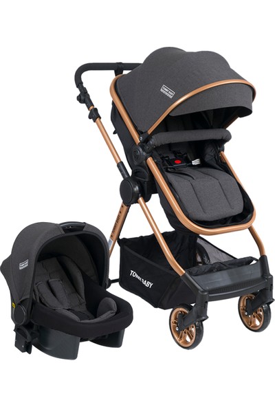Tommybaby Handy Black New Travel Seyahat Sistem Çift Yönlü Bebek Arabası Puset