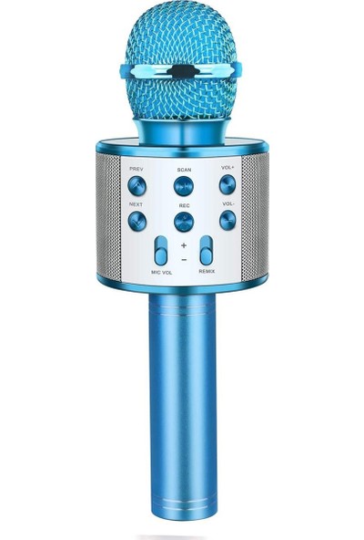 Wster WS-858 Karaoke Wireless Mikrofon - Dahili Hoparlör - Bluetooth & USB - Wster WS-858 Karaoke Wireless Mikrofon - Dahili Hoparlör - Bluetooth & USB -