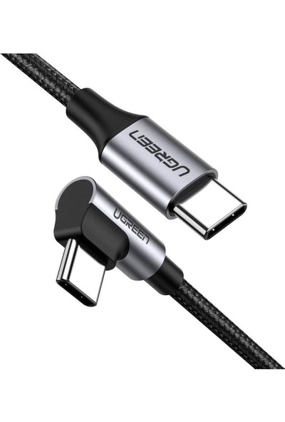Ugreen USB Type-C 3A 60W 90 Derece Şarj ve Data Kablosu