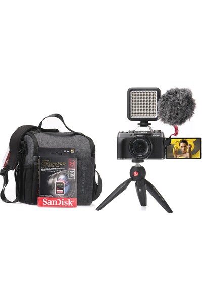 Fujifilm X-T200 Koyu Gümüş + XC 15-45 mm Vlogger Hazır Kit
