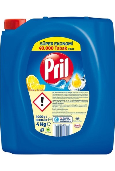 Pril Sıvı Bulaşık Deterjanı Limon 4 kg Pril Sıvı Bulaşık Deterjanı Limon 4 kg