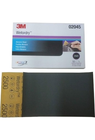 3m 2045 401Q Wetor Dry 2500 Su Zımparası 138X230MM (1 Adet) 3m 2045 401Q Wetor Dry 2500 Su Zımparası 138X230MM (1 Adet)
