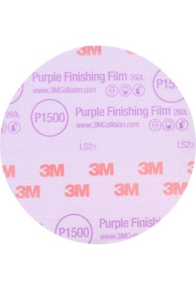 3m 30667 260L+ Hookit P1500 Deliksiz Disk Zımpara 150MM (1 Adet)