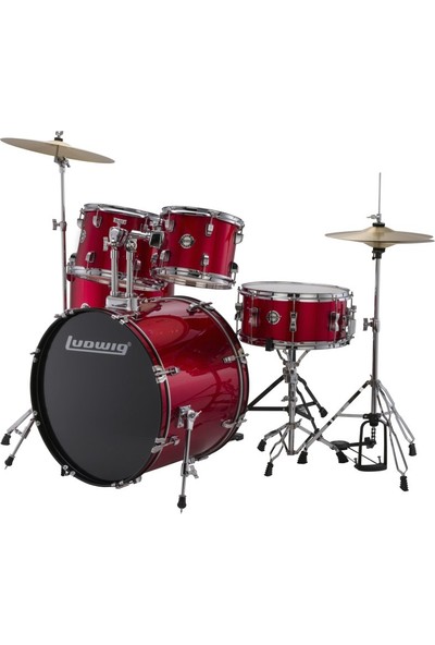 Ludwig Accent Fuse Akustik Davul Seti - Kırmızı Ludwig Accent Fuse Akustik Davul Seti - Kırmızı