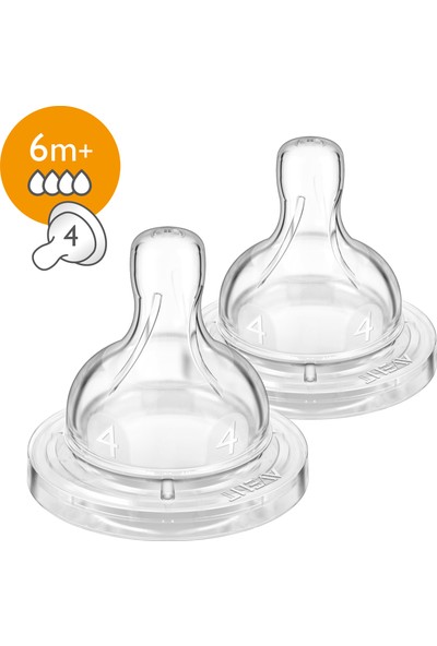 Philips Avent Anti-Kolik Biberon Emziği 6 ay+ 2'li SCF634/27 Philips Avent Anti-Kolik Biberon Emziği 6 ay+ 2'li SCF634/27